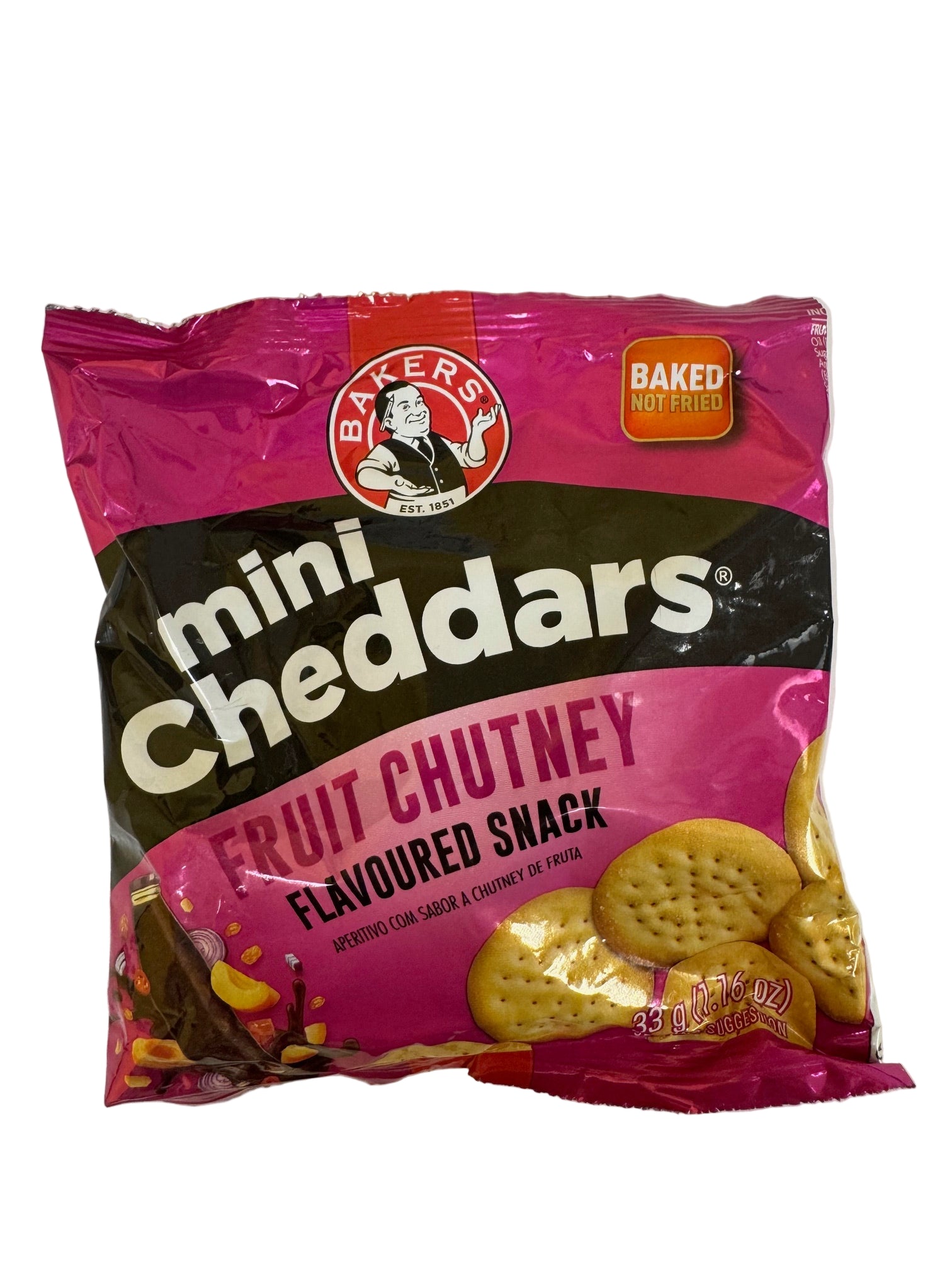 Bakers Mini Cheddars- Fruit Chutney 33g – Safari Outpost