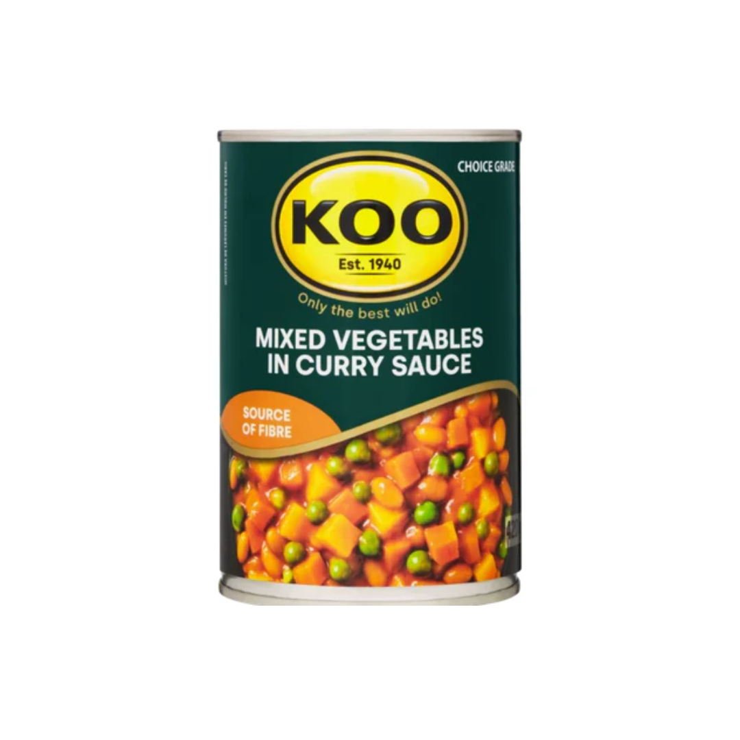 Koo Mixed Vegetables in Curry Sauce 420g | South African Canned ...